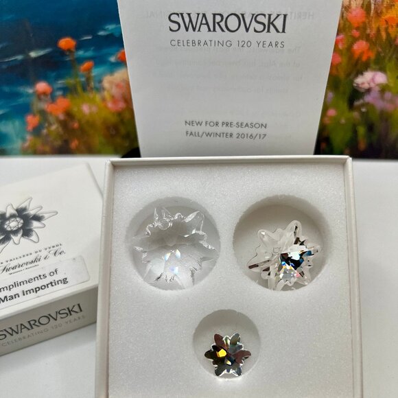 Swarovski | Jewelry | Swarovski 26 Edelweiss Crystal Snowflake ...